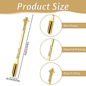 Mini Spoons Set of 4 Mini Shovel Spice Spoon Small Spoons for Spice Small Salt Spoon Mini Spatulas Spoon Tiny Spoons for Powder Small Gold, Silver, Antique Brass, Black Gray Spoons