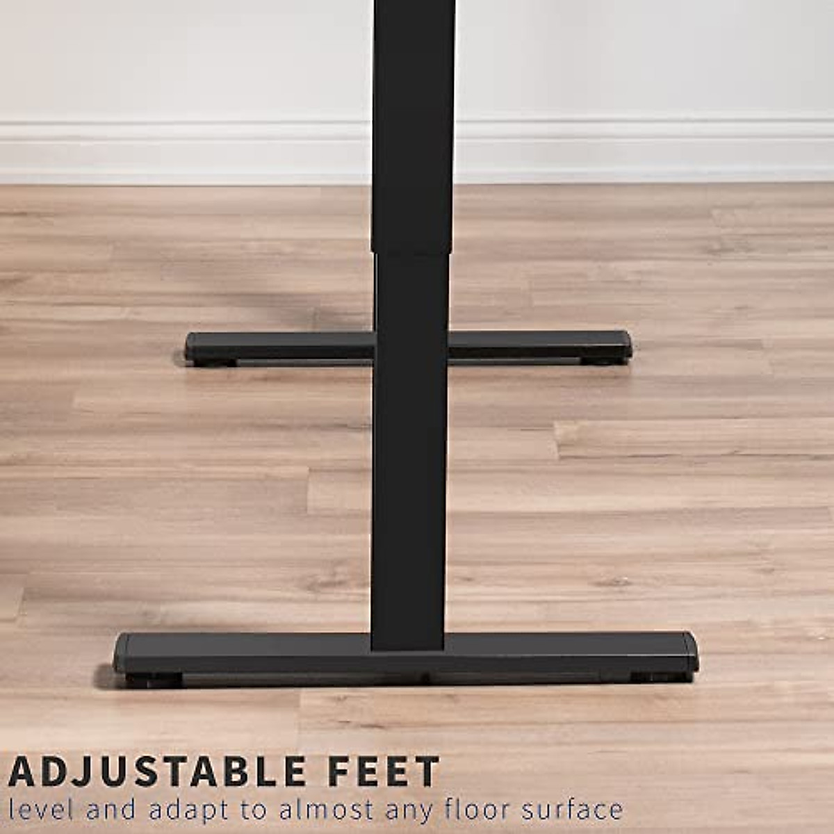 VIVO Electric Stand Up Desk Frame Workstation, Frame Only, Single Motor Ergonomic Standing Height Adjustable Base with Memory Controller, Black, DESK-V100EBY