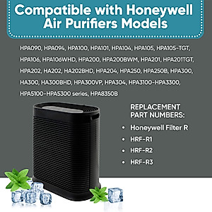 6 Pack - True HEPA Filter R - Replacement for Honeywell - HPA300/200/100 Series and HPA5000 Series Honeywell Air Purifiers