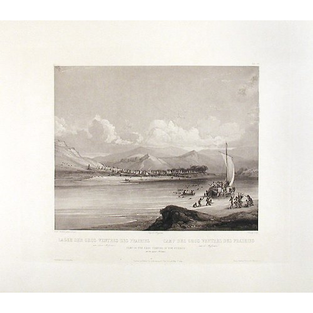 Camp of the Gros Ventres of the Prairies on the upper Missouri