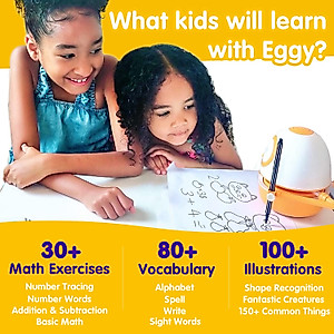 WEDRAW Preschool Learning Educational Toys for 3 4 5 6 7 Year Old Kids, Interactive Talking Robot-Sight Words Math Drawing, Kindergarten Learning Activities Games STEM Toy Gift for Girls Boys 3-7