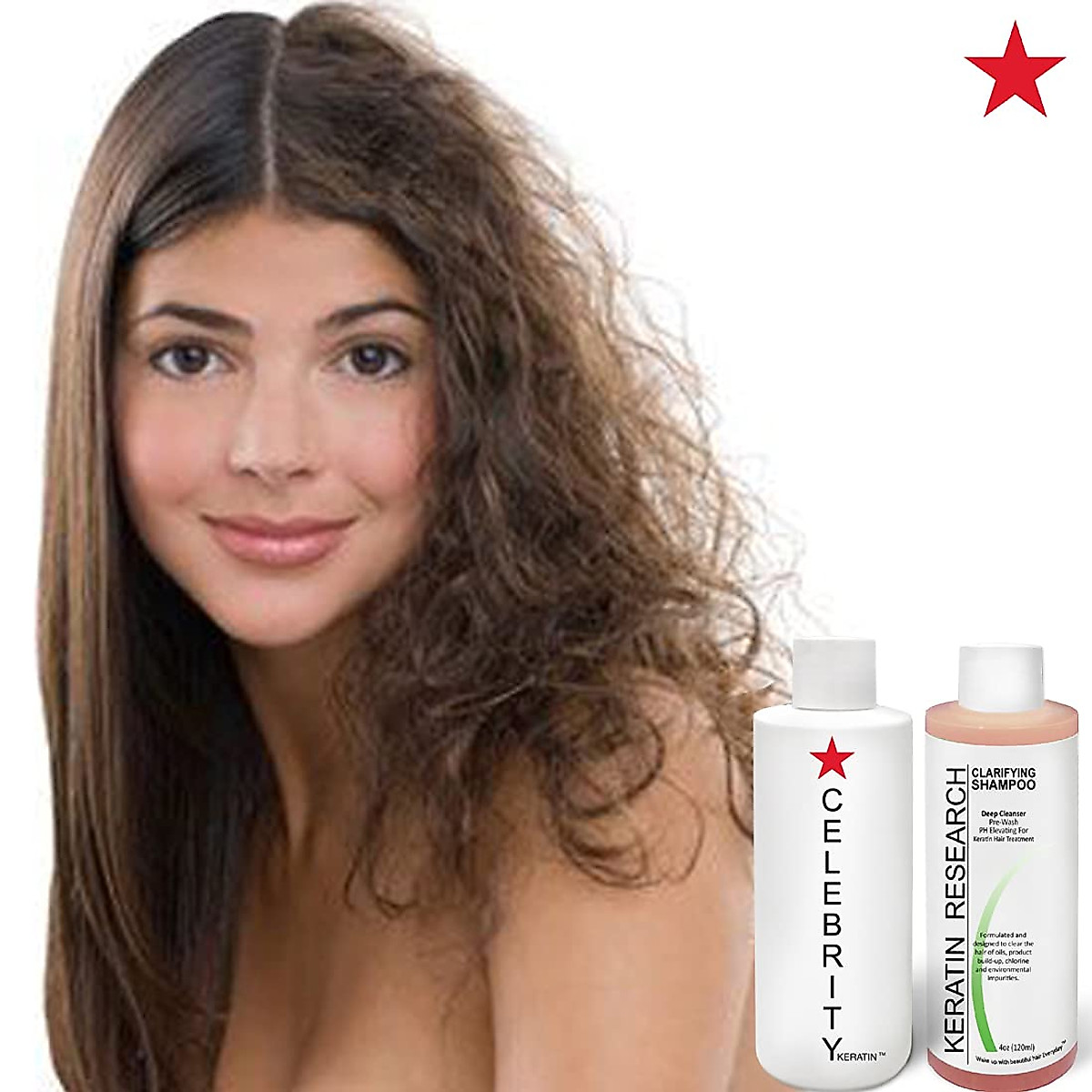 CELEBRITY KERATIN Hair Treatment Conditioning Straightening Keratin Proteins Amino Acids Argan Castor Oils Repair Damaged Color Treated Curly Straight Coarse Thin Hair