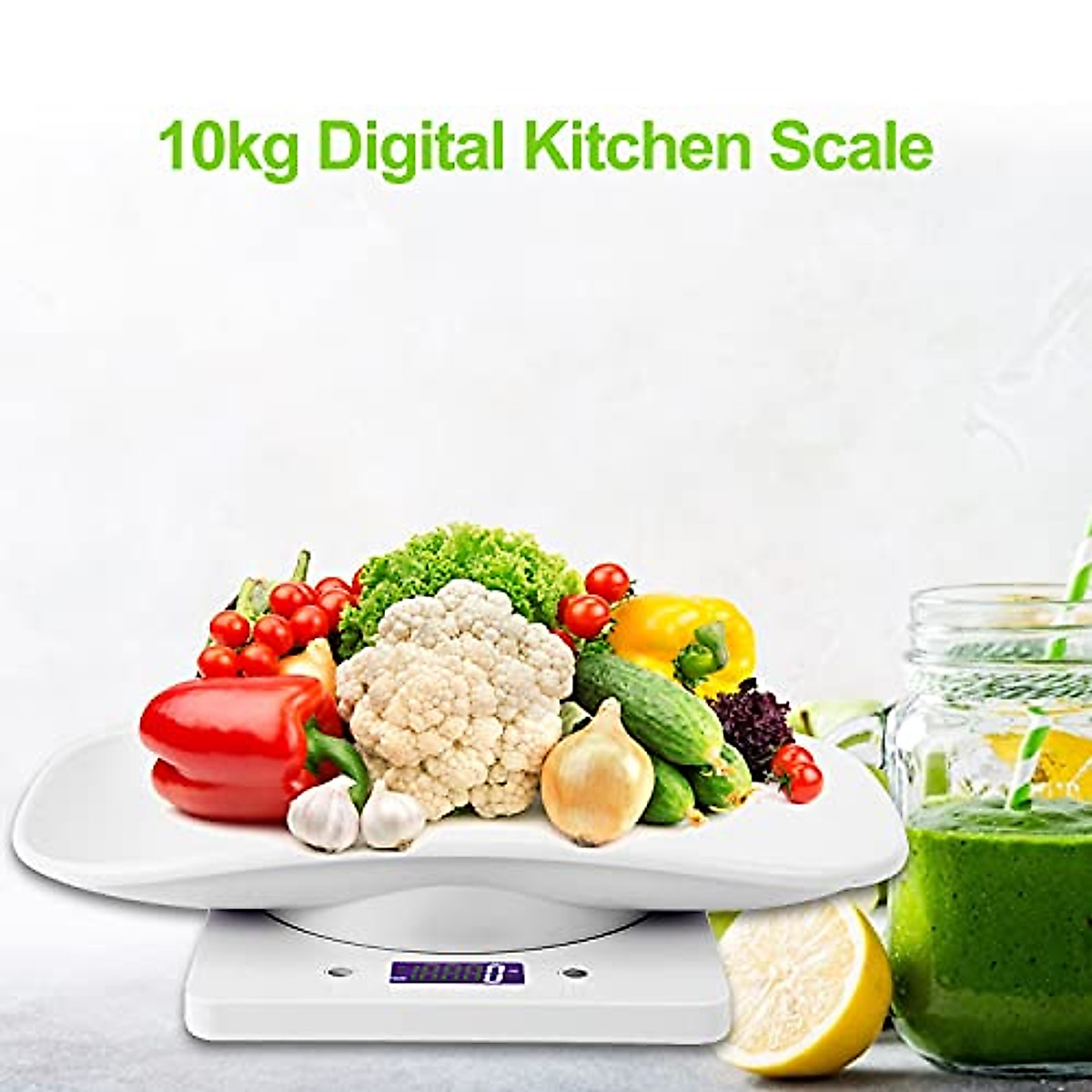 Digital Pet Scale, Animal Scales Platform Accurately Baby Weighing Tray Mini Precision Gram Weight Balance Multifunction LED Weights Tool Blue Backlight for Kitten Puppy Hamster Little Bird Toddler