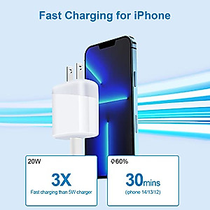 20W USB C Fast Charger Type C Charging Block for Google Pixel 7 7pro 6 6pro 6a, iPhone 14 Plus/Pro/Pro Max 13 12 11 SE, Galaxy S23 S22 S21 FE Ultra A14, Wall Plug Charger Box Brick Cube Power Adapter