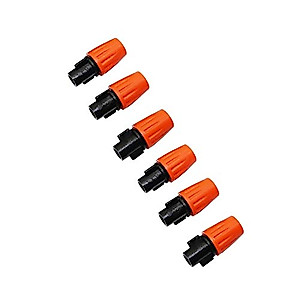 Greenhouse Micro Drip Irrigation 6 Atomizing Spray Nozzles, Spray Cooling Humidifier Nozzle Orange Sprayer Garden Irrigation System Gardening Accessories (Color : Orange)