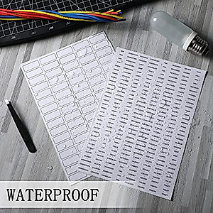 328 Pieces Light Switch Label Sticker Clear Transparent with Text, Waterproof Switch Panel Labels for Home Kitchen Bathroom Office School, Include Blank Labels and Tweezer