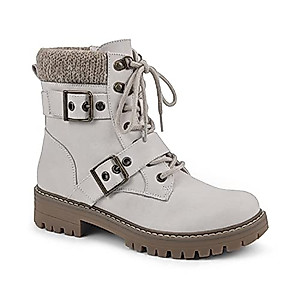 CLIFFS BY WHITE MOUNTAIN Women's Marlee Boot, Winter Wht/Burnished/Fab, 10 W