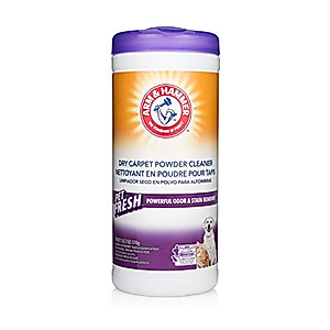 Arm & Hammer Pet Fresh Dry Carpet Cleaner, Stain and Odor Remover Powder, Absorbs Allergens and Pet + Child Safe, 18 Ounce