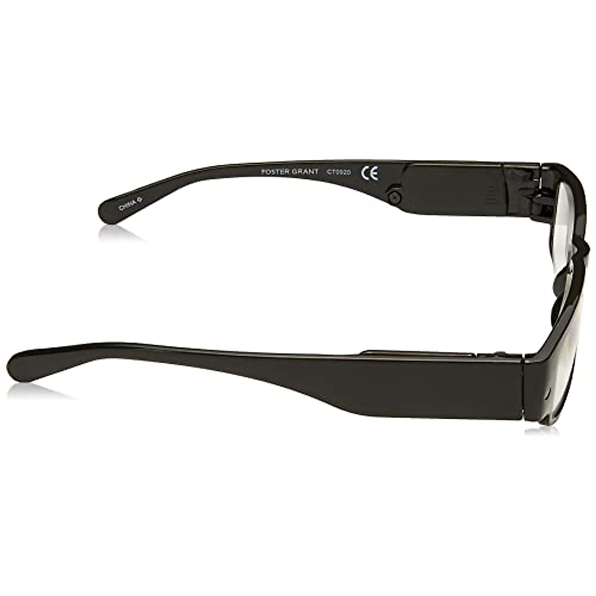 Foster Grant Mens Lloyd Lightspecs Lighted Glasses Reading, Black/Transparent, 59 Mm US