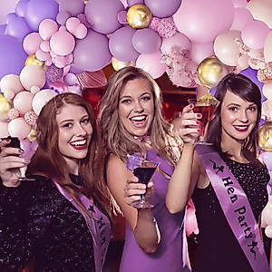 Pink And Purple Balloon Arch Kit, Dusty Purple Pink Metallic Gold Balloons Arch Kit for Women Girls Birthday Wedding Baby Shower Bridal Shower Party Decorations