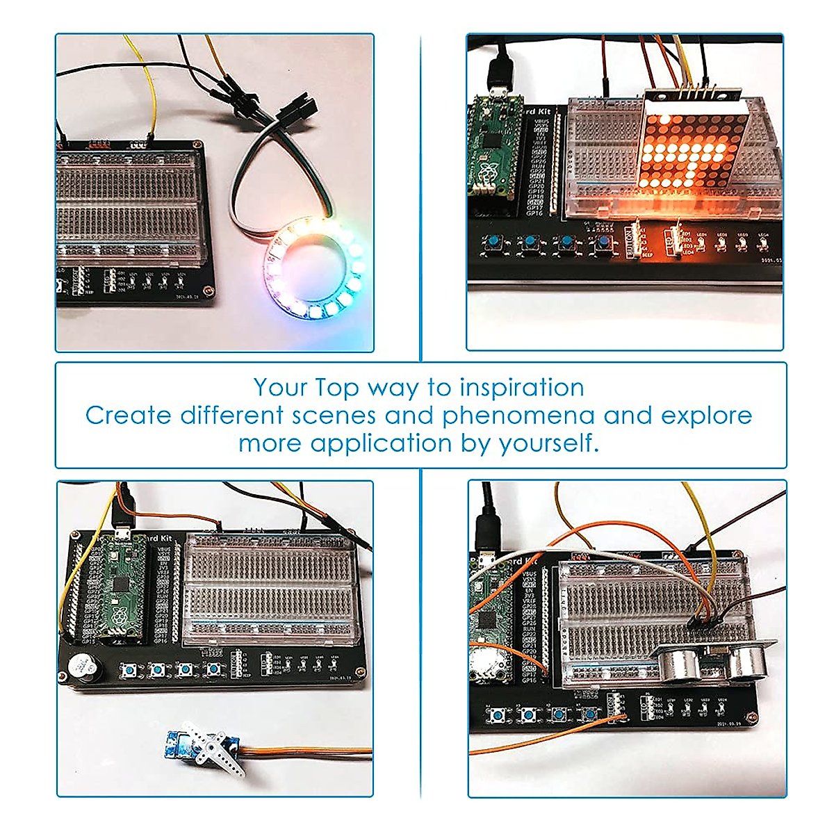 GeeekPi Micro Python Programing Kit for Raspberry Pi Pico, Breadboard, I2C 1602 LCD Display Module for Raspberry Pi Beginners & Software Engineer