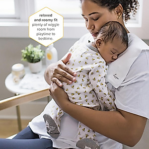 Burt's Bees Baby Sleep and Play PJs, 100% Organic Cotton One-Piece Zip Front Romper Jumpsuit Pajamas