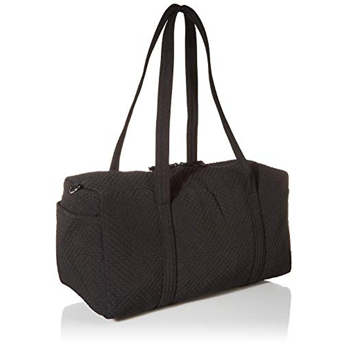 Vera Bradley Women's Microfiber Medium Travel Duffle Bag, Classic Black, One Size