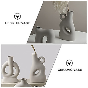 IMIKEYA 1pc Vase Abstract Art Planter Pot for Plants Indoor Flower Pots for Indoor Plants Ceramic Irregular Flowerpot Decorative Succulent Plants Office Ceramics Flower Arrangement Flowers