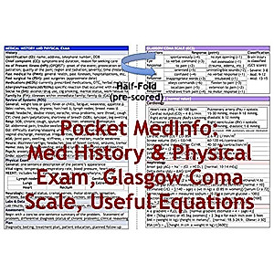 MedInfo - Pocket Medical Reference, Lab Values, History and Physical Exam (Laminated)