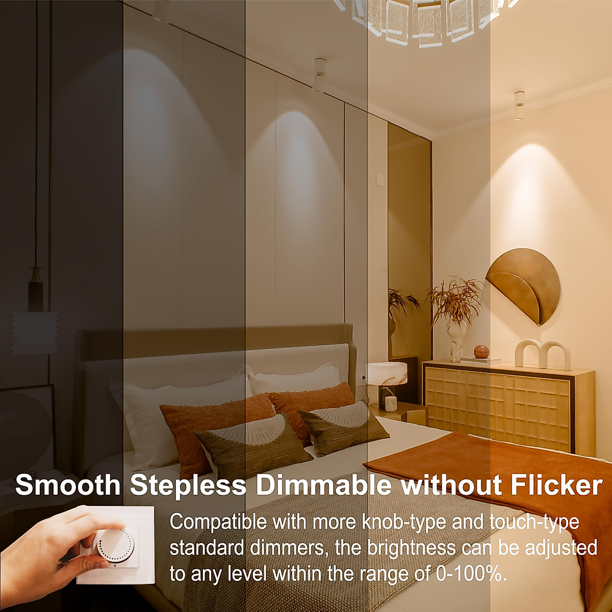 EACLL MR16 GU10 LED Bulb Dimmable, 3000K Warm White, 7W Equivalent 75W, 25,000 Hours Lifetime, Energy Efficient Soft White Light, 750 Lumens 120 Degree Flood Beam No Flicker Spotlight, 4-Pack