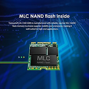 Transcend 32GB MTS400S M.2 2242 SATAIII SSD, Internal Solid State, Compatible with Laptop & PC Desktop, MLC - TS32GMTS400S