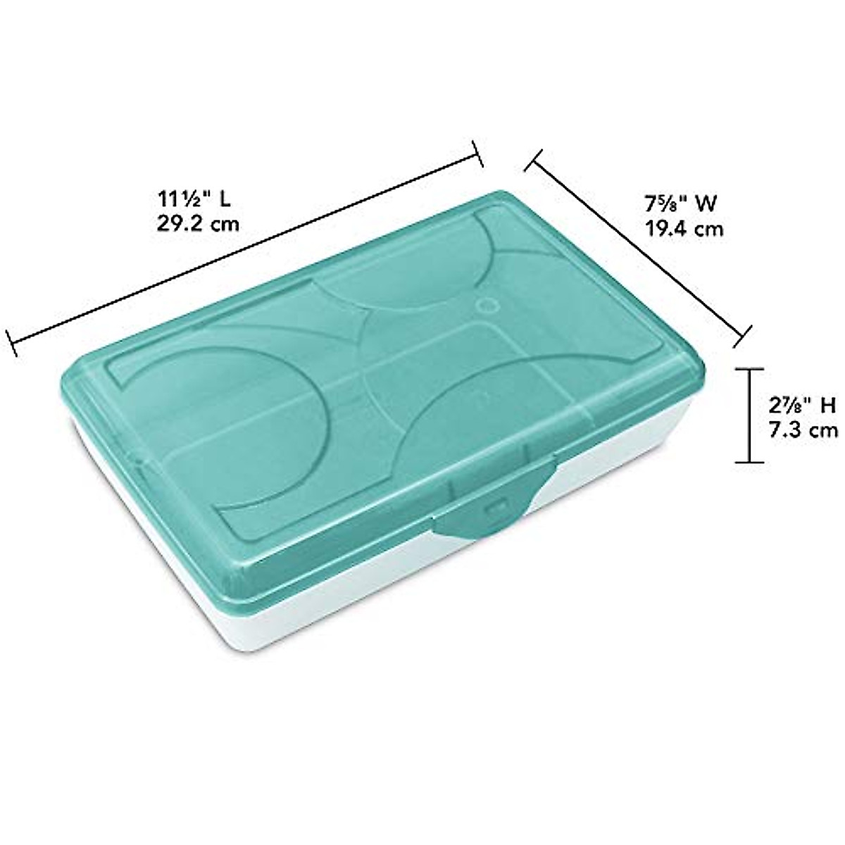 Sterilite 17296W06 Multipurpose Storage Supply Box w/Lid, Molokai Blue (6 Pack)