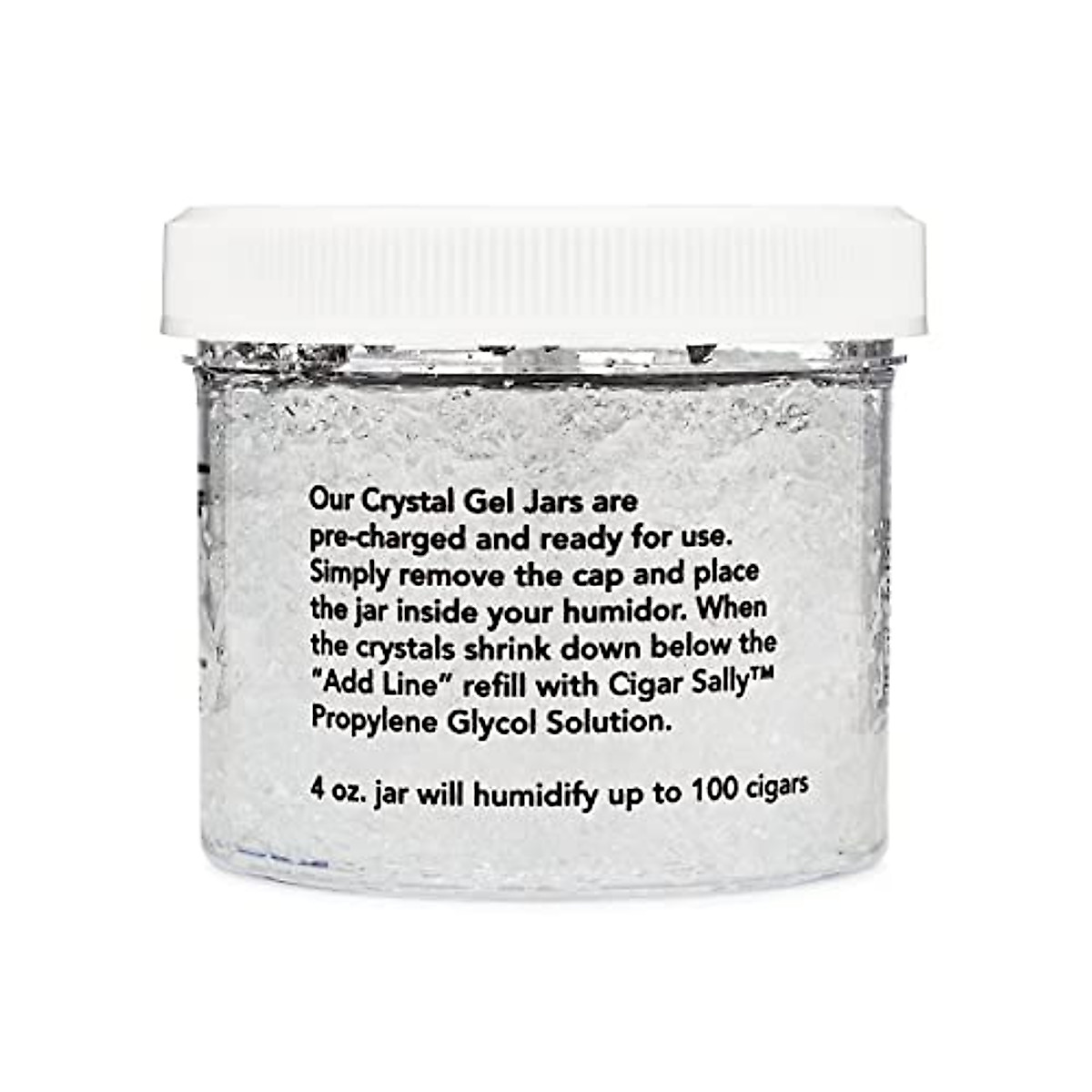 Cigar Sally Crystal Gel Humidifier for Cigar Humidors (4 oz Jar)