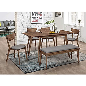 Coaster Furniture Alfredo Upholstered Grey and Natural Walnut (Set of 2) Dining Chair 17.5" D x 21.75" W x 31.25" H 108082