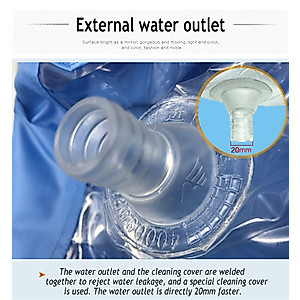 Air Conditioner Cleaning Protector Cover Waterproof Dustproof Cover Bag with Drain Outlet and Water Pipe Dust Washing Clean Protector Bag Wall Mounted Split AC Air Conditioning Service Bag (Blue, M)