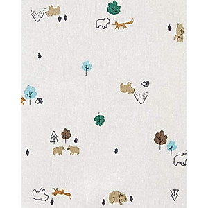 Simple Joys by Carter's Baby Boy's 5-Pack Long-Sleeve Bodysuit Shirt, bears/animals green/stripes, 3-6 Months