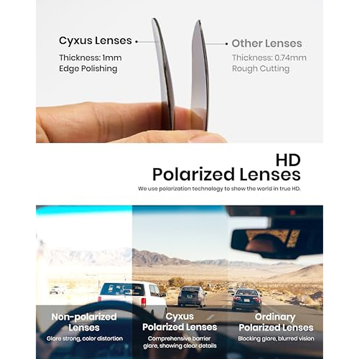 Cyxus Military Aviator Sunglasses for Men Trendy Pilot Shade Metal Frame Polarized Lens UV Protection for Outdoor（1021W06 Brown）