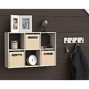 ClosetMaid 5430 Mini 6-Cube Desktop or Wall Mount Organizer, Bleached Walnut