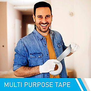 ALIUM 3 Inch (28YD) Aluminum Foil Duct Tape Heavy Duty, Very Sticky, Easy to Manipulate, 3.9 Mil Thick Silver Tape Weather Resistant for Indoor Outdoor Use, Heat Resistant HVAC Tape, Waterproof