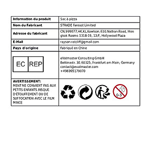 MagiDeal Pizza Carrier Pizza Insulated Bag Professional for Deliveries Grocery Tote Food Delivery Bag for Commercial Outdoor Catering, 50x50x15CM