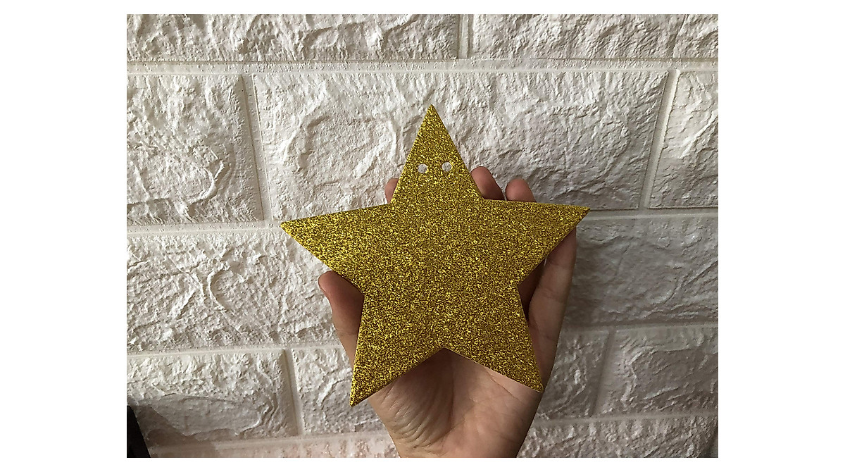 Gold Glitter Twinkle Star Banner for Baby Showers