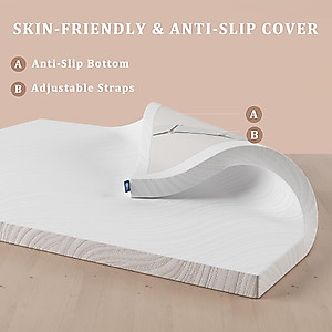 BedStory Queen Size Memory Foam Mattress Topper 3 Inch - Firm Bed Topper for Pain Relief - Extra Support Cooling Pad for Big Figure - Skin Friendly Anti Slip Cover - CertiPUR-US Certified, No Odor