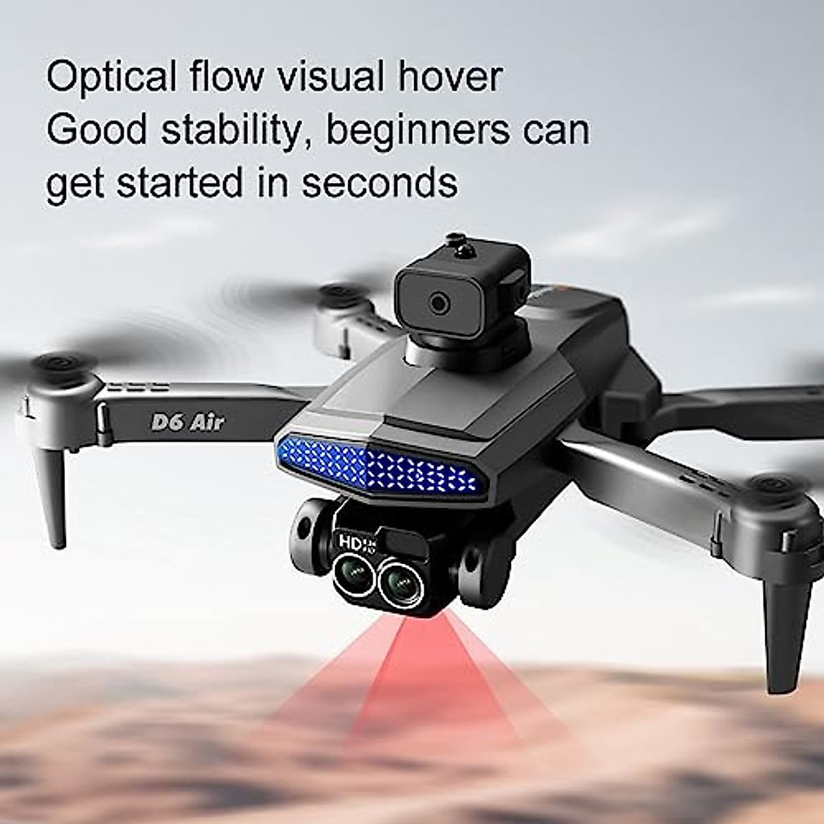 Drone With 4k HD FPV Camera, App Mobile Phone Control, Remote Control Toys Gifts For Boys Girls With Altitude Hold Headless Mode One Key Start Speed (Black)