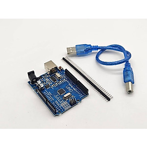 Elecbee UNO Development Board with USB Cable PCB Mount Expert DCC Improved Version