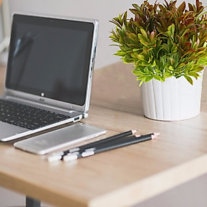 Nahuaa 4PCS Artificial Flowers for Outdoors Fake Spring Flowers Faux Plastic Shrubs Indoor Outside Table Centerpieces Arrangements Home Kitchen Office Windowsill Summer Fall Decorations