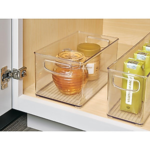 iDesign Plastic Organizer Kitchen Storage Bin Set, Clear