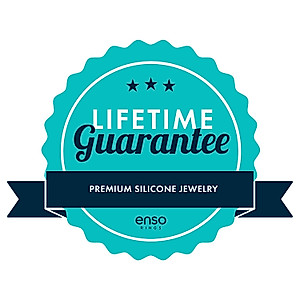 Enso Rings Stackable Beaded Silicone Wedding Ring – Hypoallergenic Unisex Stackable Wedding Band – Comfortable Minimalist Band – 2.5mm Wide, .8mm Thick (White, Size 7)