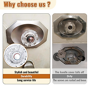 Single Shower Faucet Handle Replacement for Price Pfister Style Avante Series 940-240 or 940-950a, Clear Acrylic Shower Knob Replacement use for Bathroom Sink (940-950A)