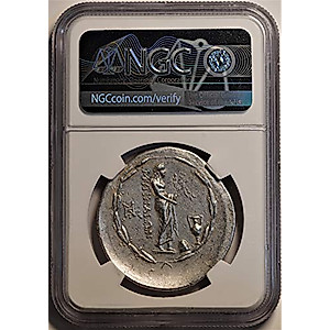 GR AEOLIS, MYRINA, 2nd Century BC Ancient Greek Antique Silver Coin AR Tetradrachm About Uncirculated NGC
