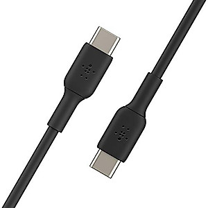 Belkin 3.3ft USB-C to USB-C Cable, Fast Charge Cable for Galaxy S23, S22, Note10, Note9, Pixel 7, Pixel 6, iPad Pro, More USB Type-C Cable - Black