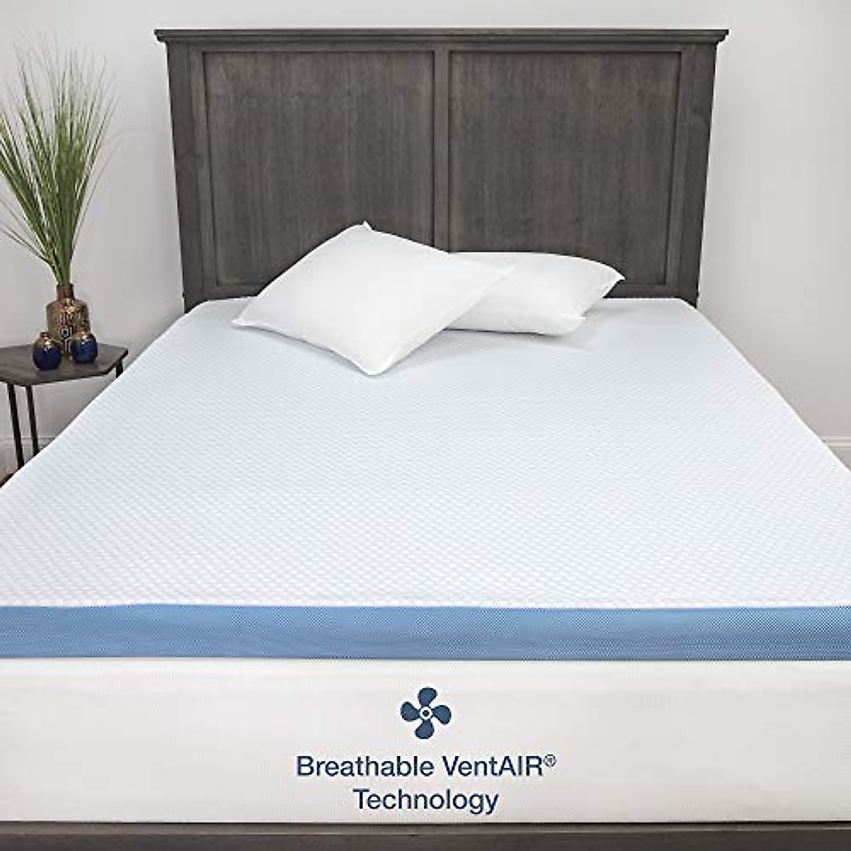 SensorPEDIC Elite Cooling Mattress Topper, Twin, White