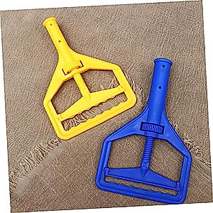 Mop Head 2pcs Commercial Microfiber Micro Fiber Mop Industrial Mop Commercial Mop Handle Mop and Bucket Plastic Roller Accessories Dragging Wet Mop