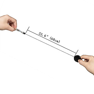 CarryLuxe Lanyard with ID Holder Sets (Black,2 Pack)- Flat Polyester ID Lanyard with Retractable Badge Reel & Vinyl Name Badge Holder