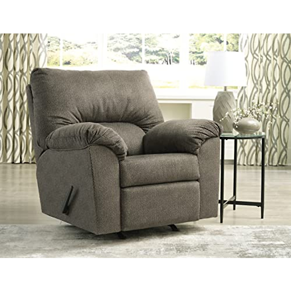 Signature Design by Ashley Norlou Transitional Tufted Rocker Recliner, Green