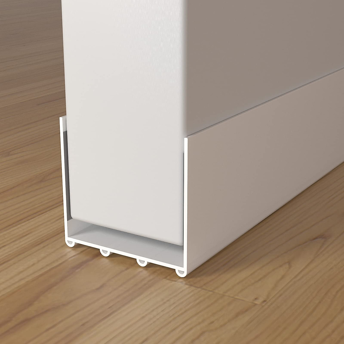 Door Draft Stopper, Cuttable Draft Stopper for Bottom of Door, Strong Adhesive Door Sweeps for Exterior Doors 39” Length (White)