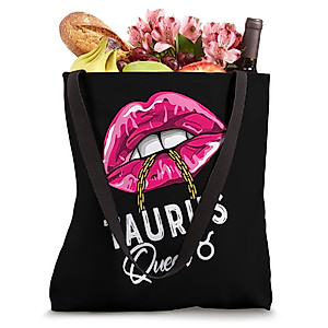 Pink Lips Taurus Queen Sexy Womens March APril Birthday Tote Bag