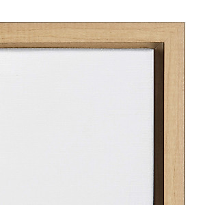 Kate and Laurel Sylvie East Beach Framed Canvas Wall Art by Amy Peterson, 23x33 Natural, Chic Coastal Art for Wall