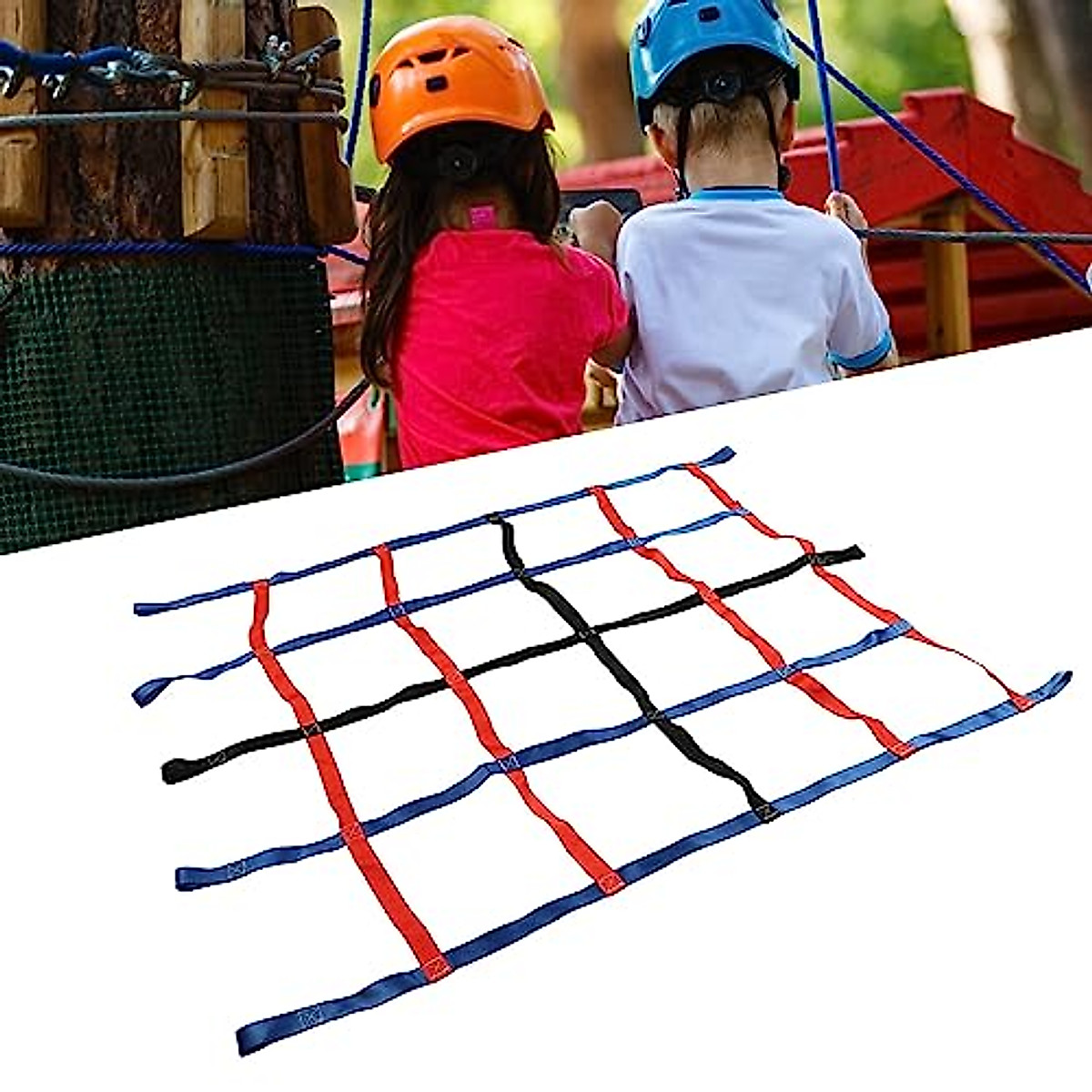 DAUERHAFT Climbing Net, 3 Colors Climbing Net Cultivate Motor Skills Improve Self Confidence for Playgrounds