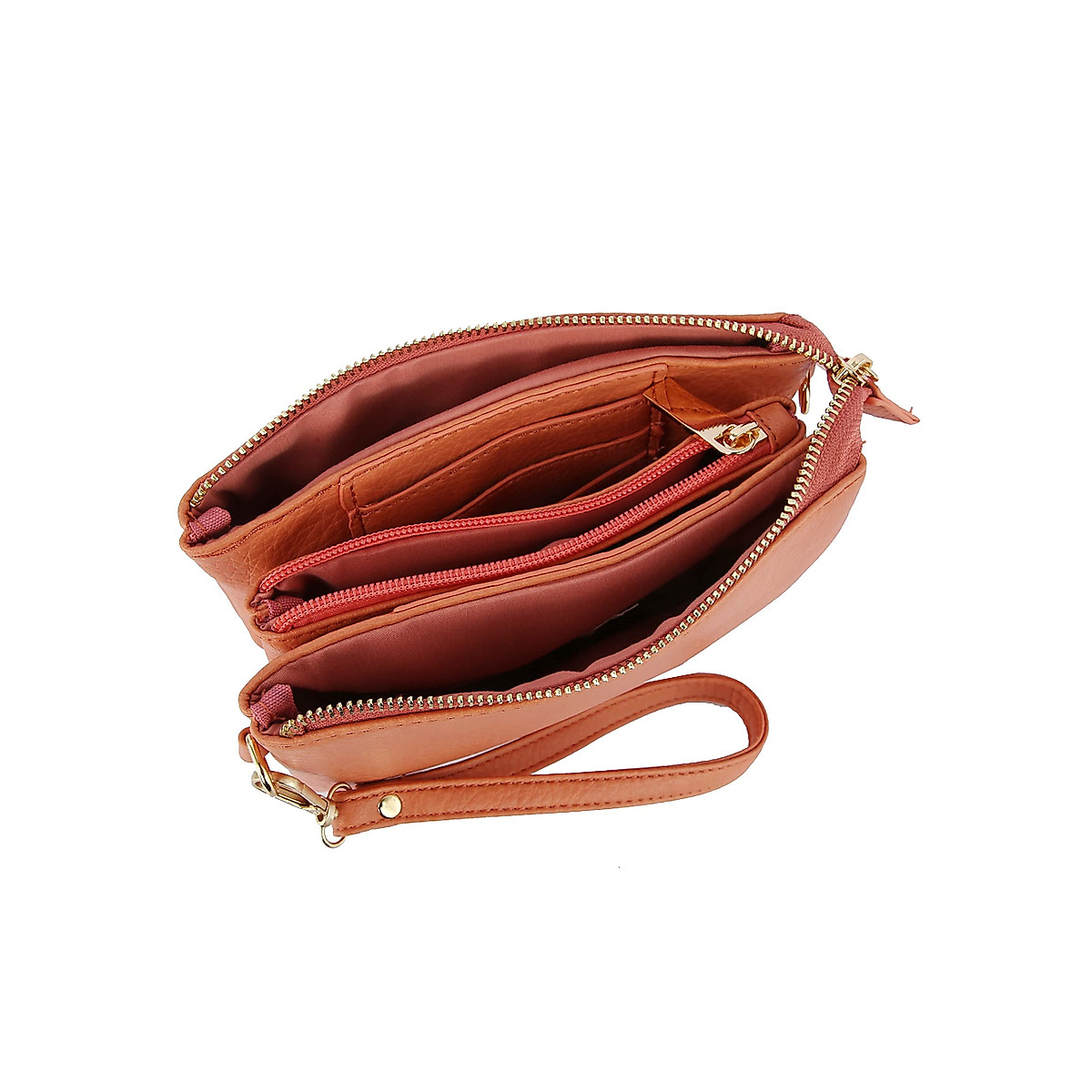 Handbag Republic SHOULDER BAGS WRISTLET CLUTCH HANDBAGS CONVERTIBLE TO CROSSBODY ((TD-0003)(TD-0004)) (Black (TD-0003))