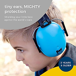 BANZ Kids Headphones – Hearing Protection Earmuffs For Children – ADJUSTABLE headband to fit all ages – Protect Kids Ears – Block Noise – Fireworks – Sporting Events – Concerts – Movies (Blue)